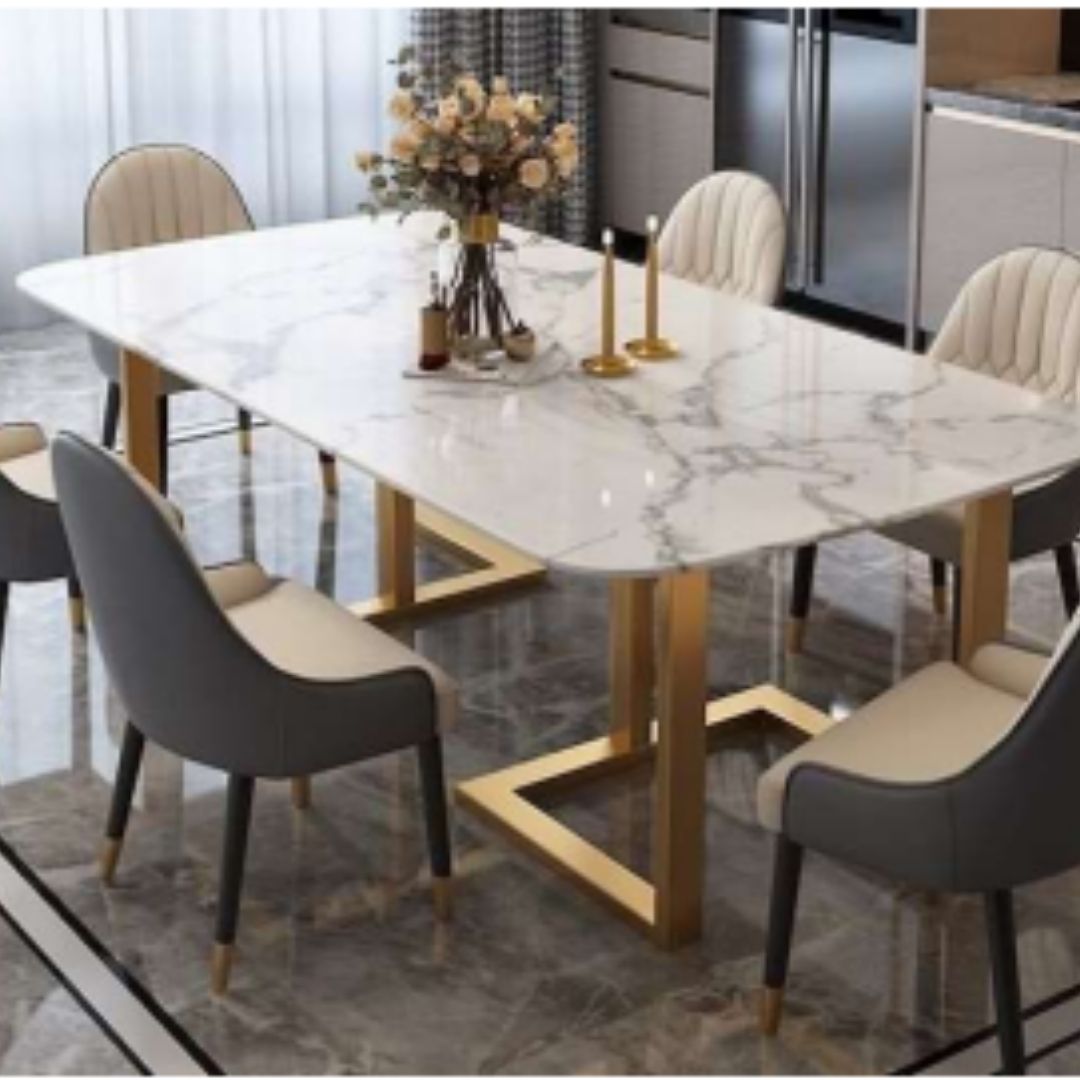 Elegant Design Golden Dining Table – Allure Box
